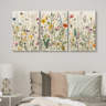 IDEA4WALL Vibrant Wildflower " Colorful Boho French Floral Decor " Large Framed Canvas Print 3 ...